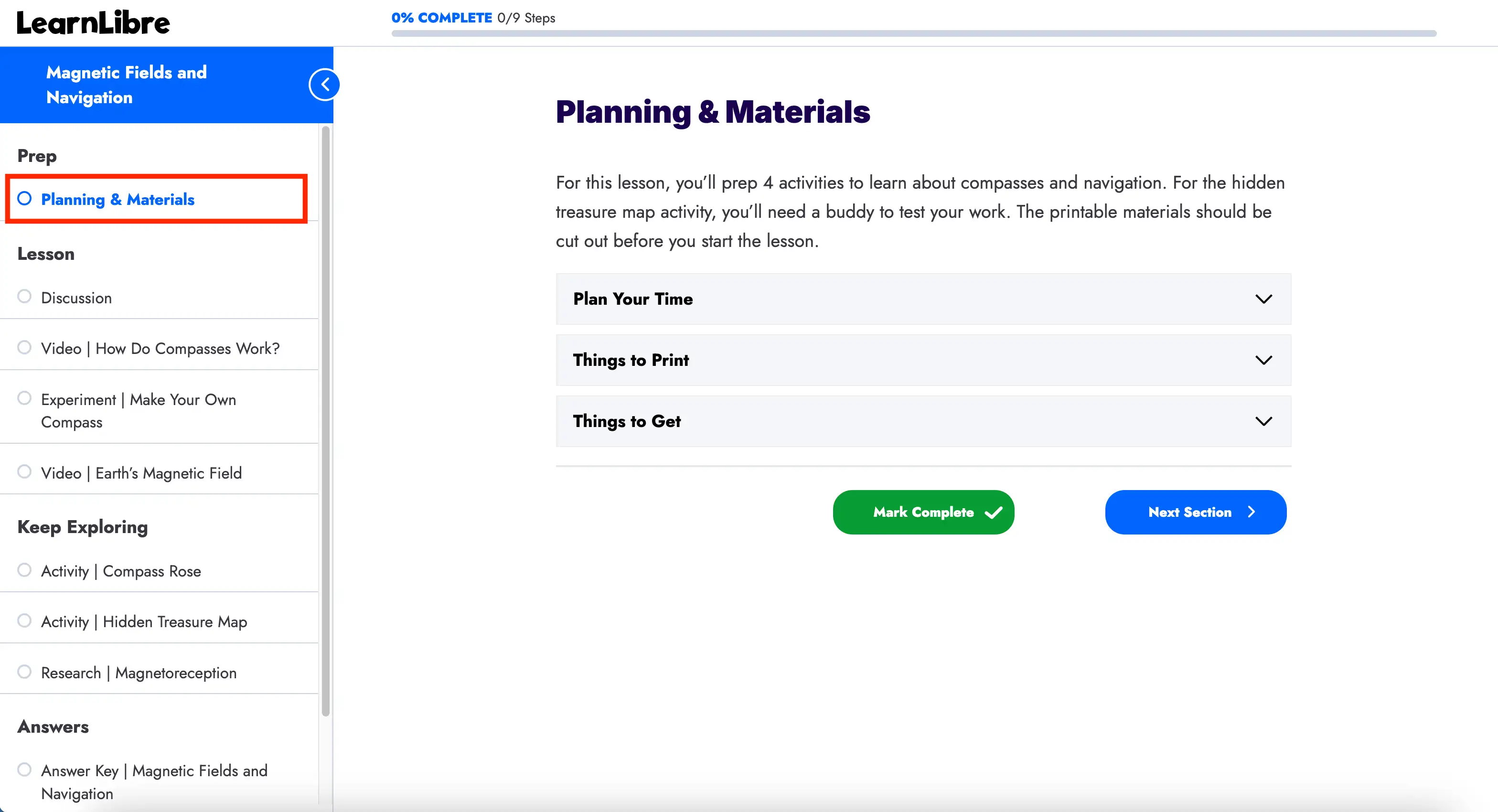 Planning & Materials - Learn Libre